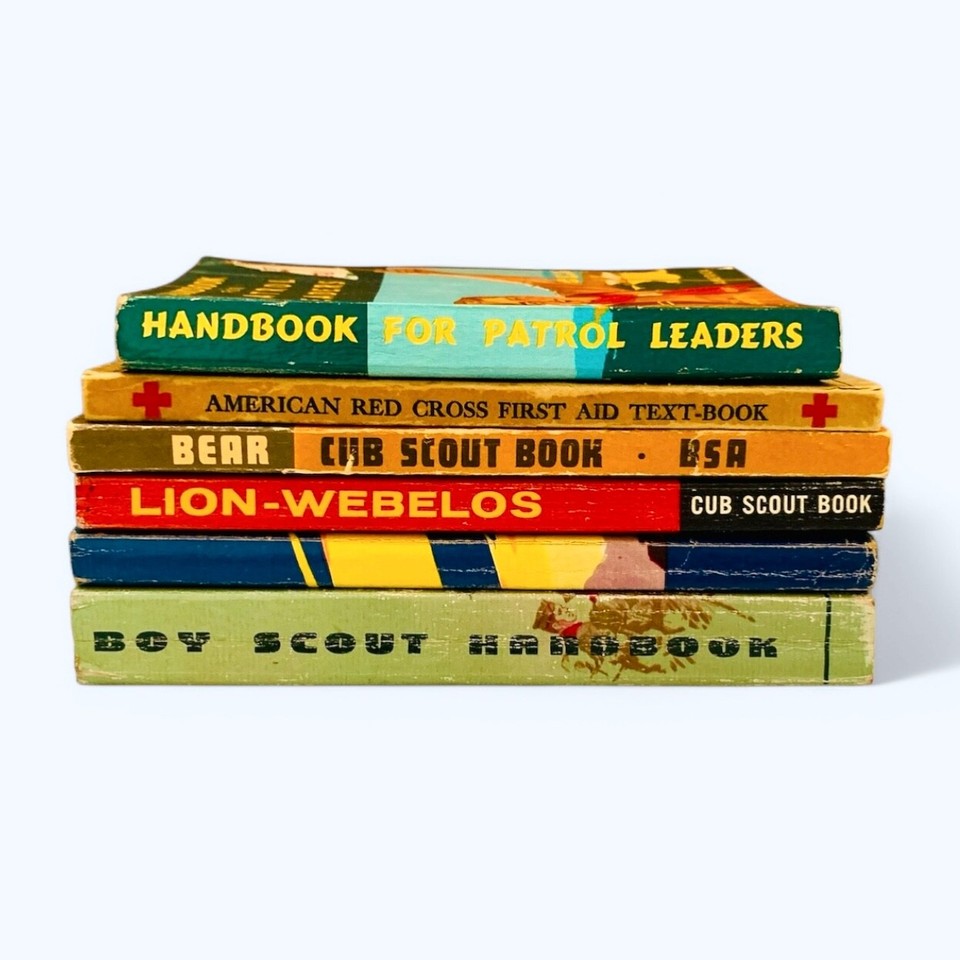 6 VINTAGE Boy Scout Handbooks Cub Scout Books First Aid Field Guides ...