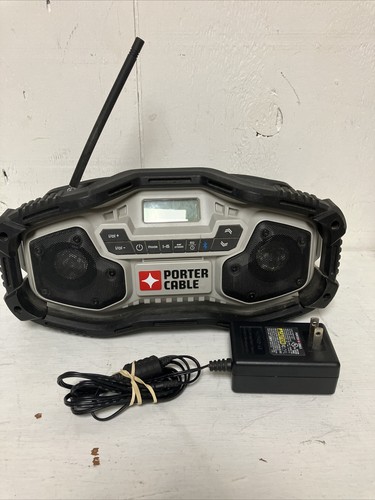 Porter Cable 20V Max PCC771 Job Site Bluetooth Radio, With Power Supply ...