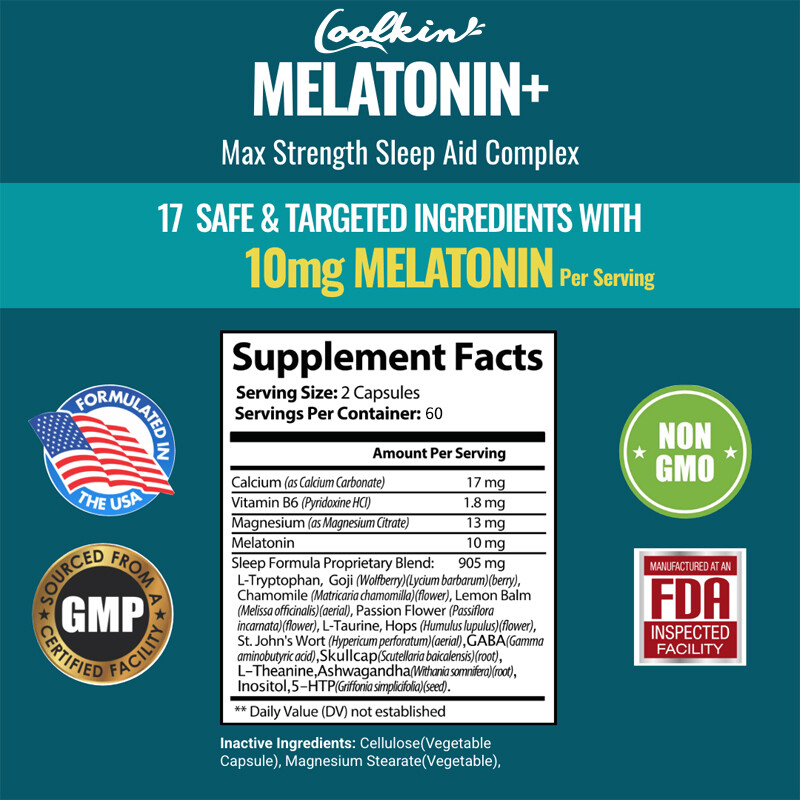 Melatonin+Sleep Aid Complex - with Ashwagandha - Improve Sleeping ...