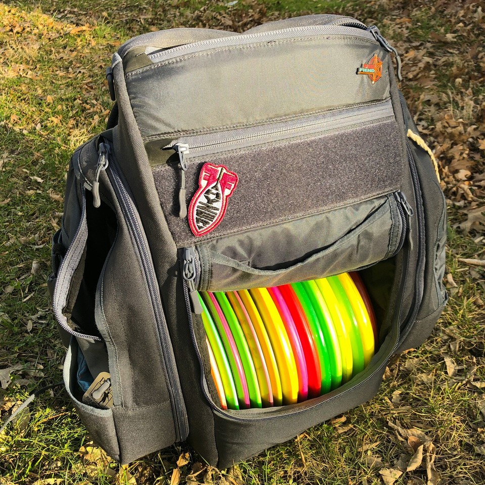 Embroidered Disc Golf Patch - FRIZBEE FIEND - HYZER BOMB - Hook Back ...