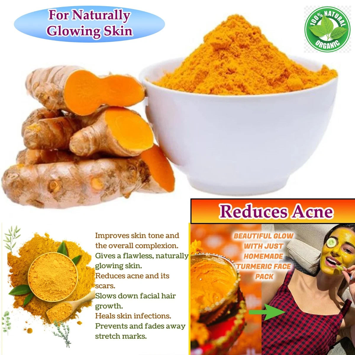 Turmeric Powder For Skin Before And After