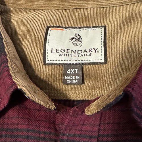 Legendary Whitetails Men’s Red Plaid Buck Camp Flannel Long Sleeve ...