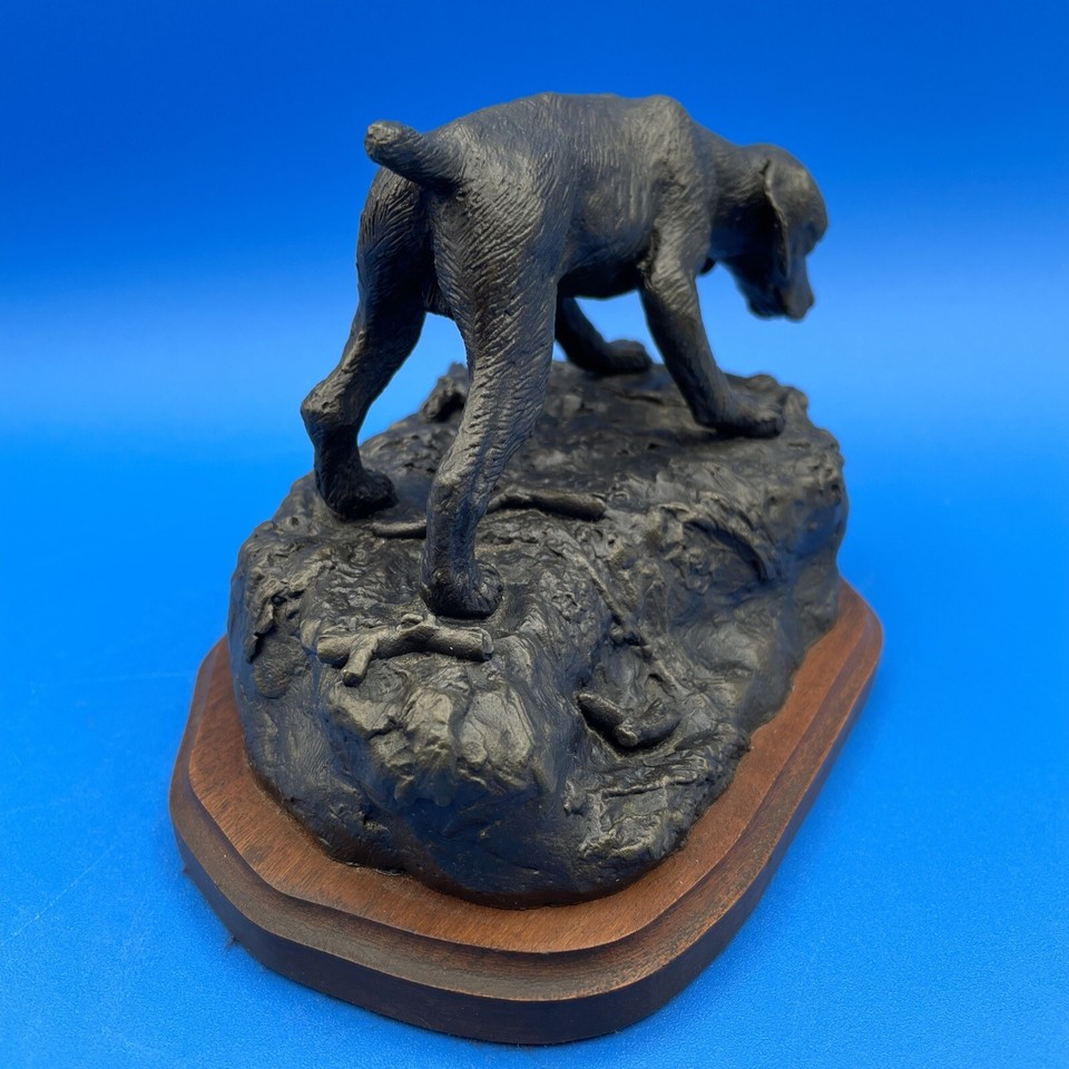 GENUINE BRONZE WEIMARANER or GERMAN SHORTHAIR POINTER DOG FIGURINE ...