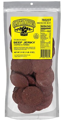 Old Trapper BEEF JERKY ROUNDS 80 ct Bulk Teriyaki REFILL 1.3 Pounds ...