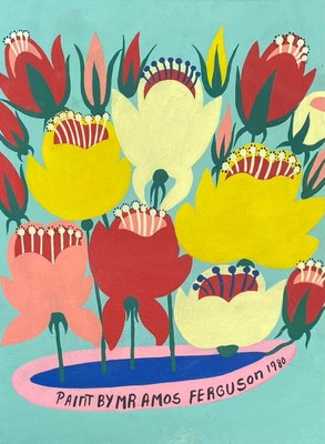 Amos Ferguson - Painting on Cardboard Signed | eBay