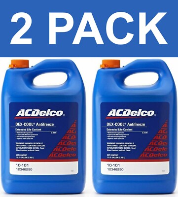(2) ACDelco 10-101 DEX-COOL Orange Coolant Antifreeze For Late Model GM ...