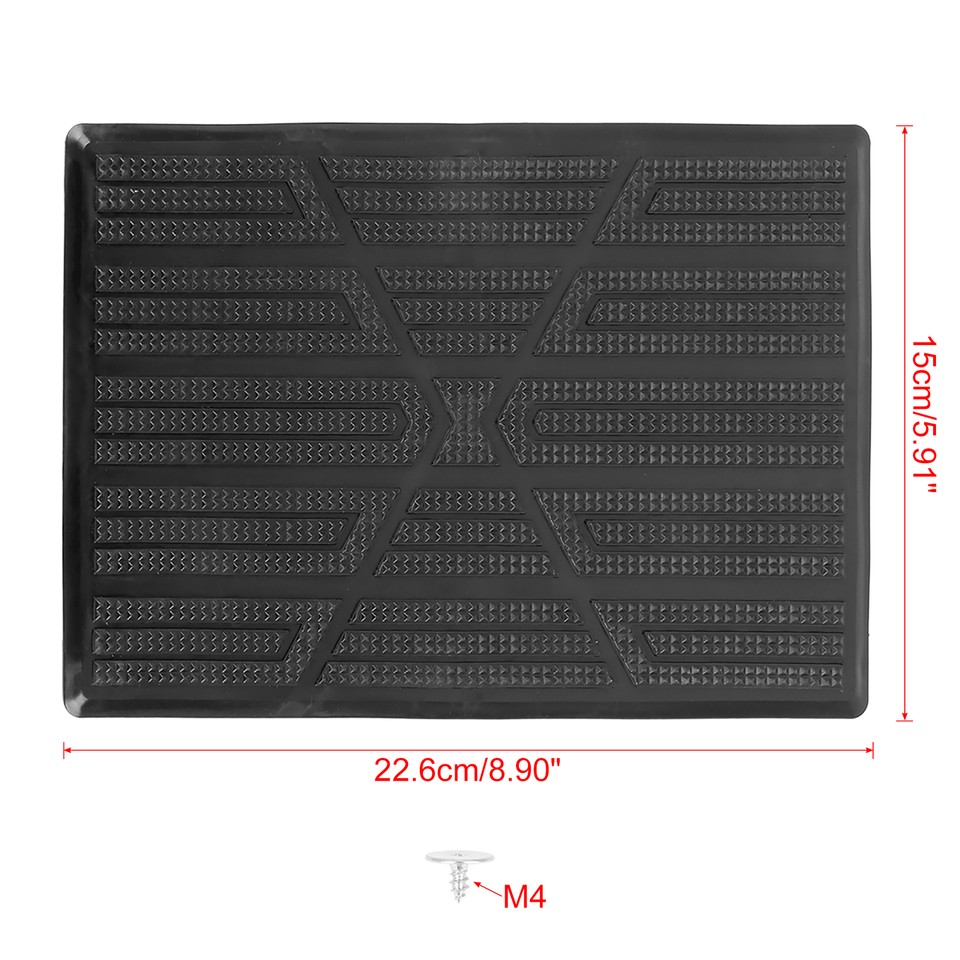 Universal Car Floor Carpet Mat Patch Heel Scuff Plate Foot Rest Pedal ...