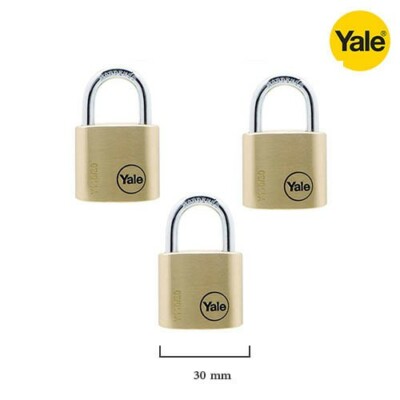 Yale 30mm x3 brass padlocks Y110/30/117/3 | eBay Australia