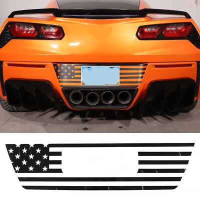 US Flag Style Car Rear License Plate Sticker Vinyl For Corvette C7 Z06 ...