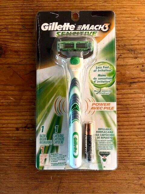 Gillette Mach3 SENSITIVE POWER Razor Blade Shaver Handle 1 Refill ...