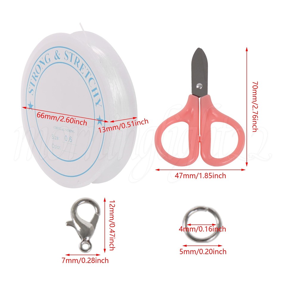 Jewelry Making Supplies Kits 6mm Dia Thread String with Claw Clasp for ...