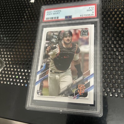 2021 Topps #12 Joey Bart San Francisco Giants RC Rookie PSA 9 MINT | eBay