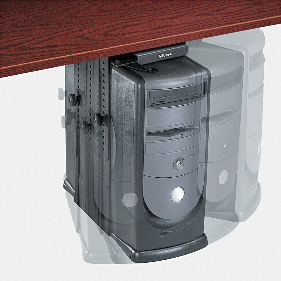 Fellowes 8036201 Under Desk CPU Holder, 17w x 12d x 11h, Black | eBay