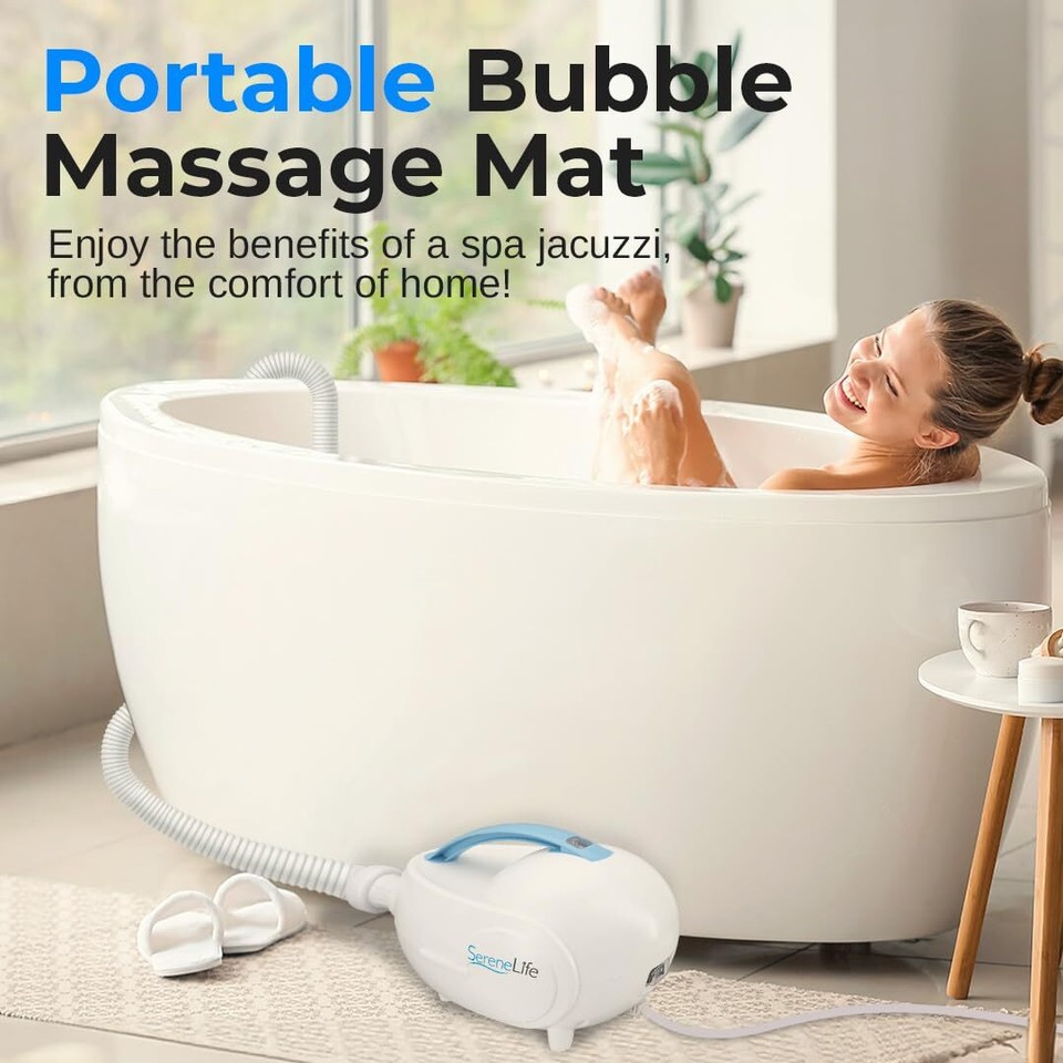 SereneLife Portable Spa Bubble Bath Massager Thermal Spa Waterproof Non ...