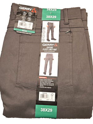NWT GERRY Since 1946 VENTURE FLEECE LINED MEN'S PANT Size 38x29 Gray | eBay