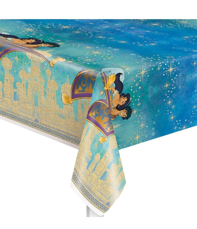 Multicolor Plastic Disney Aladdin Rectangular Table Cover (54"x84") 1 ...