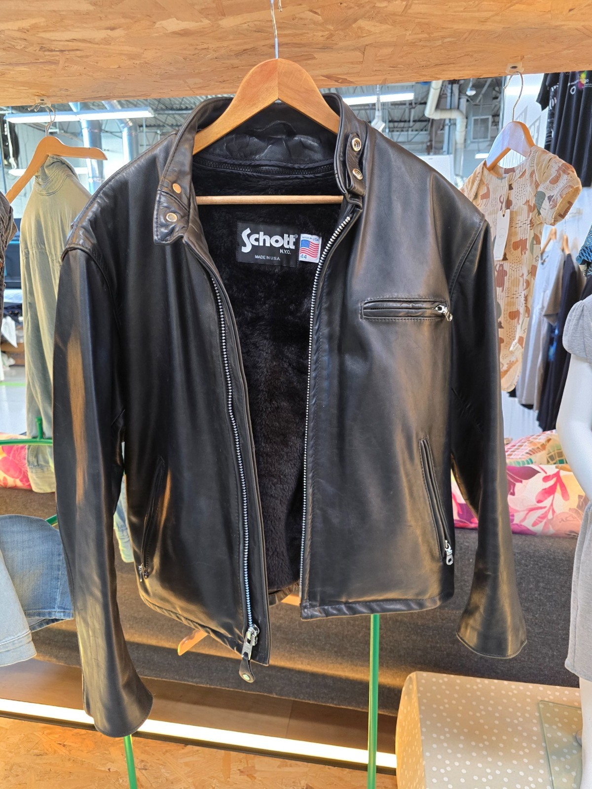 Schott NYC Cafe Racer 141 Leather Jacket - Gem
