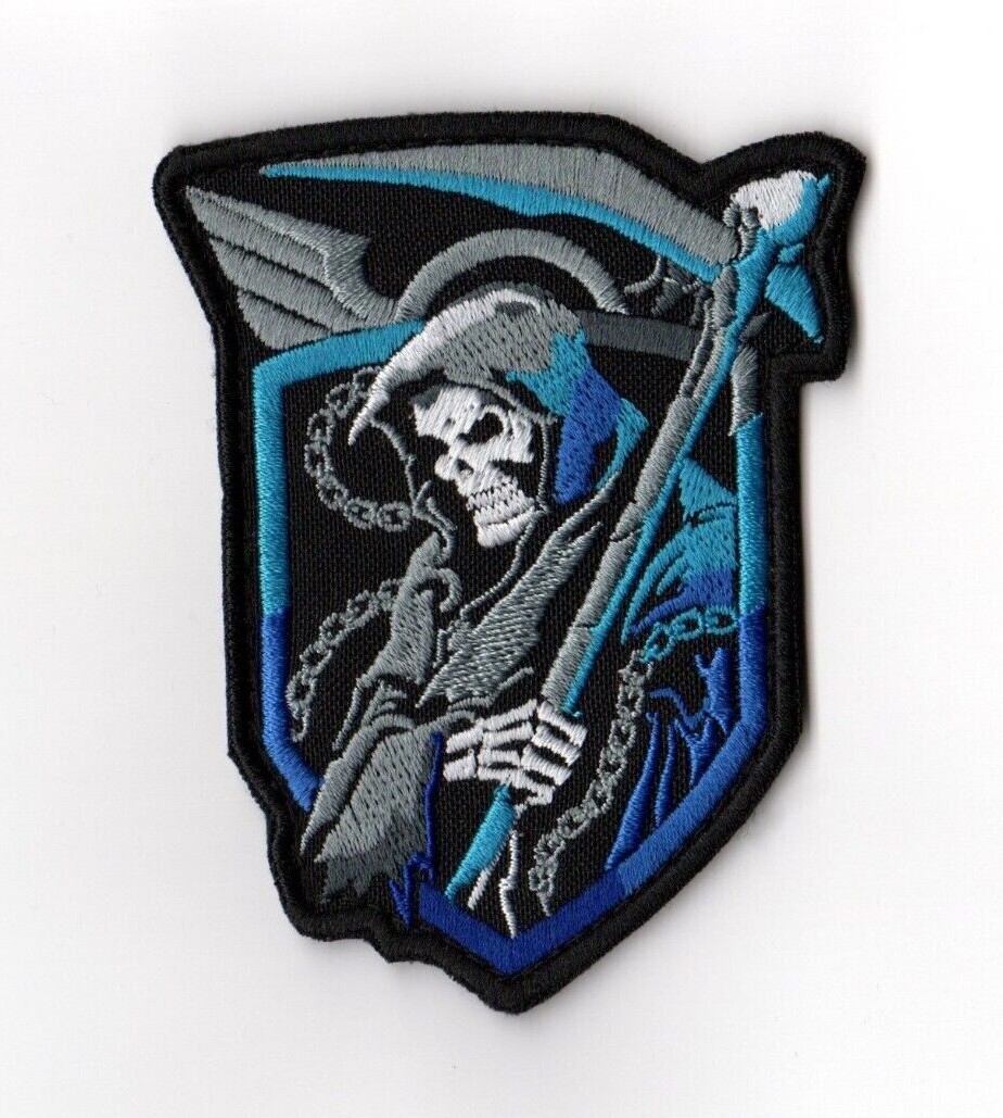Grim Reaper Patch Skull Military Biker Motorcycle Club Gothic Death ...