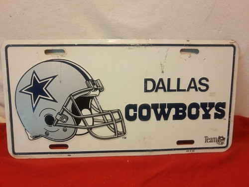 VTG Dallas Cowboys Aluminum Metal License Plate NFL 80's 90's AFC NFC ...