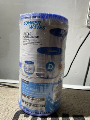 Summer Waves Swimming Pool TYPE D Filter Pump Cartridge 2 Pack ...
