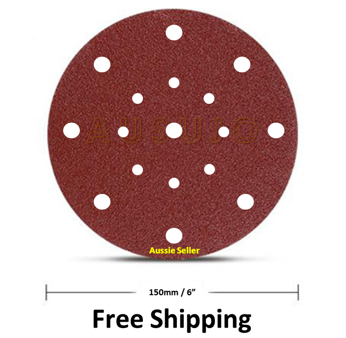 100mm 125mm 150mm 180mm 225mm 5" 9" Sanding Disc Discs Pad Hook Loop ...