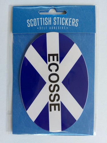 Window & Bumper Sticker - SCOTLAND ECOSSE Oval Saltire Flag Car Vinyl ...