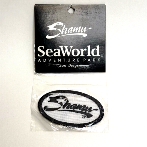 VTG SeaWorld Park Embroidered Shamu Orca Killer Whale Iron-on Patch NEW ...