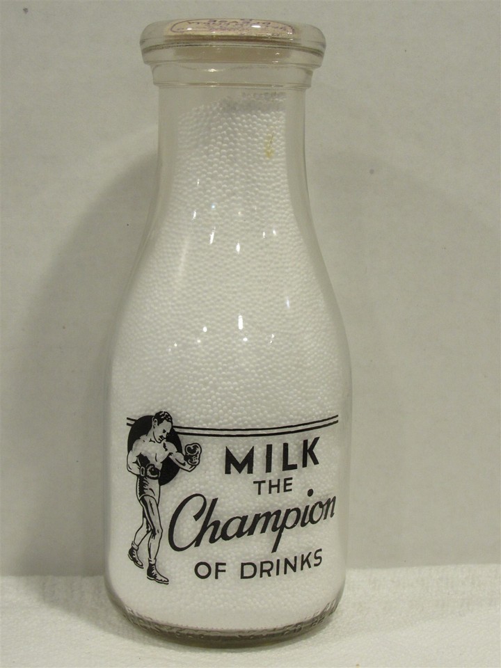 TRPP Milk Bottle Newsom's Pride Dairy Albany GA DOUGHERTY CO Boxer Joe ...