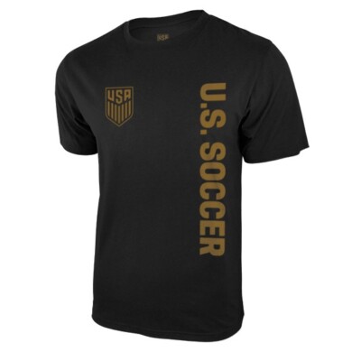 Icon Sports U.S. Soccer Federation USMNT Logo Adult T-Shirt Black ...