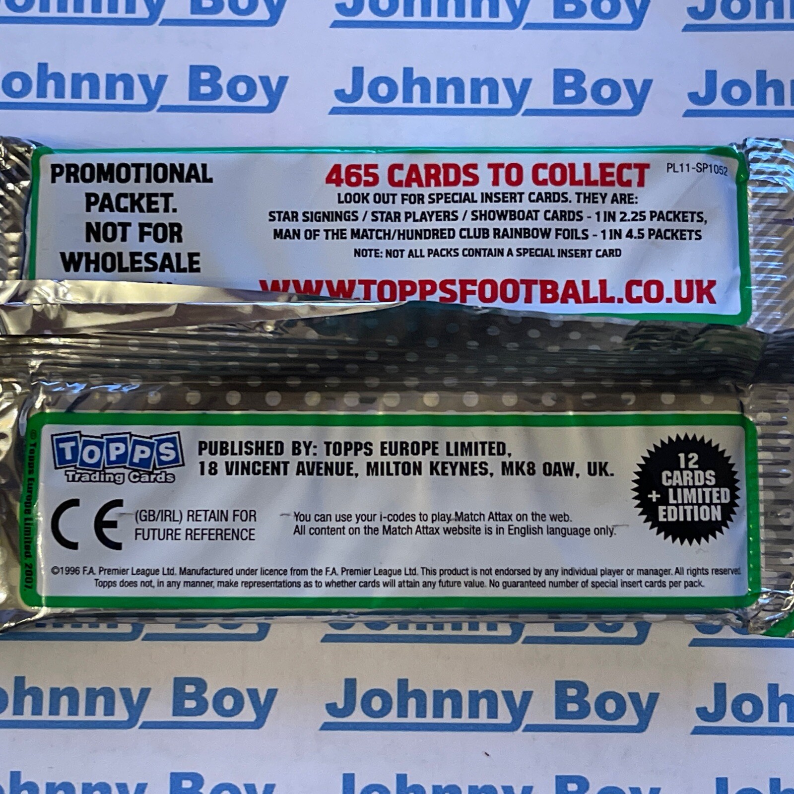 PROMO 2010/2011 TOPPS Booster Trading Card Packet MATCH ATTAX Sealed ...