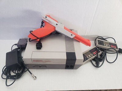 1985 Original Nintendo NES NES-001 Console Zapper 2 Controllers Cords ...