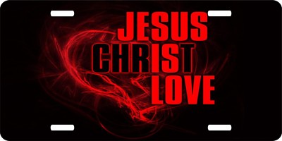Christian Cross Jesus Christ Love Lord GOD Savior License Plate Car ...