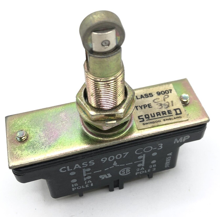 Square D Class 9007 Type CP 321 Roller Limit Switch CLASS 9007 CO-3 ...