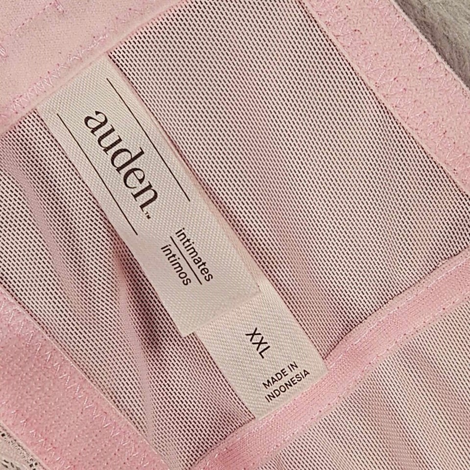 Auden Lace And Mesh Corset Womens XXL Underwire Adjustable Straps Pink ...