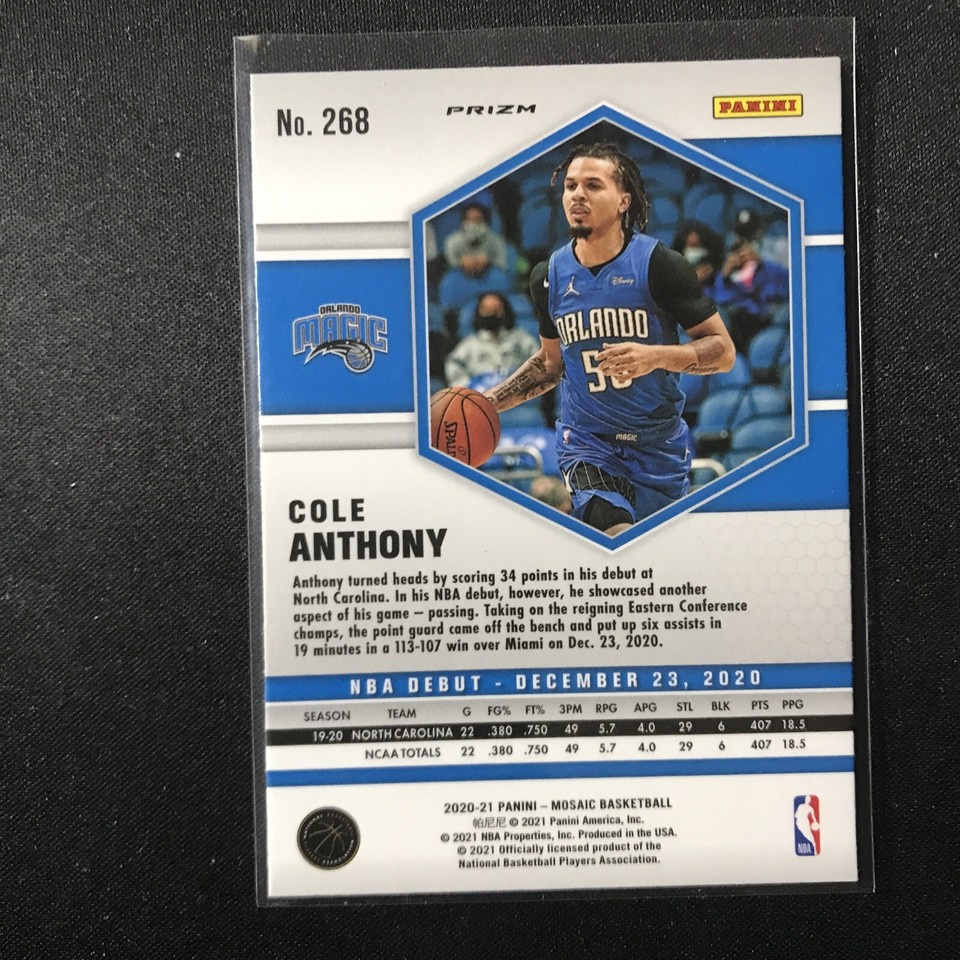 2020-21 Panini Mosaic Genesis Cole Anthony RC SSP! CASE HIT!! Orlando ...