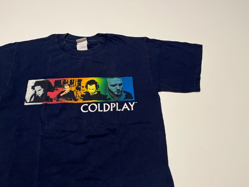 Vintage Coldplay Shirt Twisted Logic Tour Blue Graphic Concert Tee 2006 ...