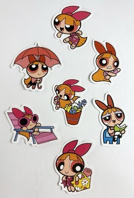 Set Of 7 The Powerpuff Girls PPG Blossom Assorted Stickers Cartoon ...