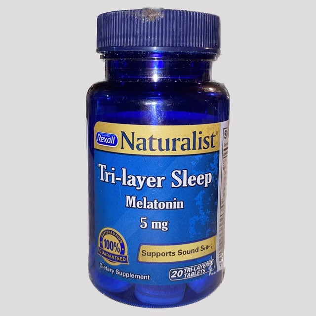 Rexall Naturalist Tri-layer Sleep Melatonin 5 Mg 20 Tablets ITEM Exp 10 ...