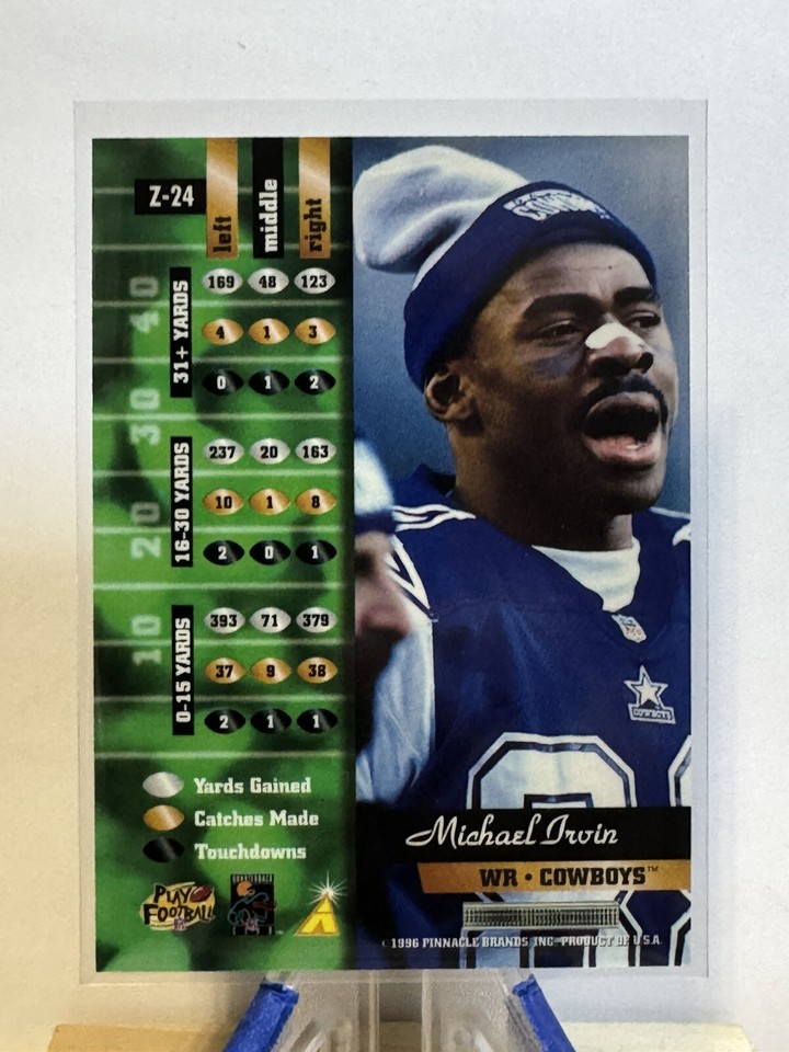 1996 Pinnacle Zenith Artist's Proof Michael Irvin #Z-24 NFL Dallas ...