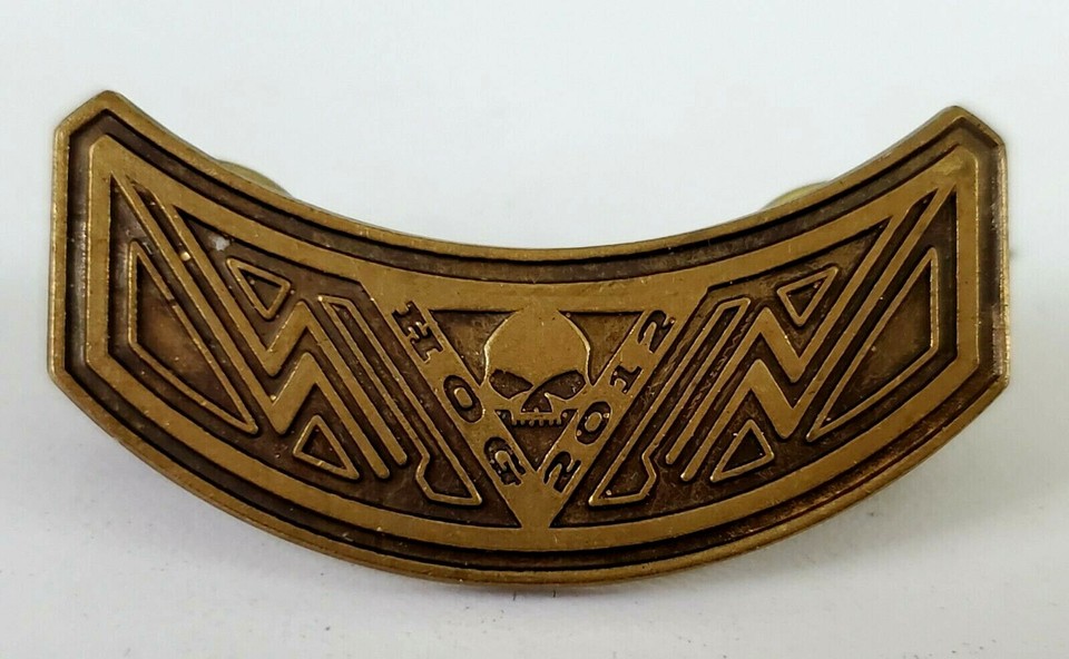 2012 Harley Davidson Owners Group HOG Arm Rocker Pin Skull Jacket ...