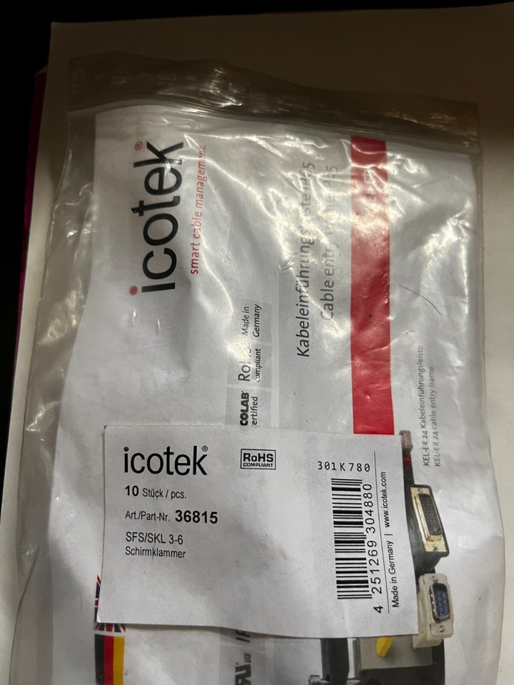 36815, Icotek, SFS/SKL 3-6Mm Shield Cable Clamp - Pk of 10 | eBay
