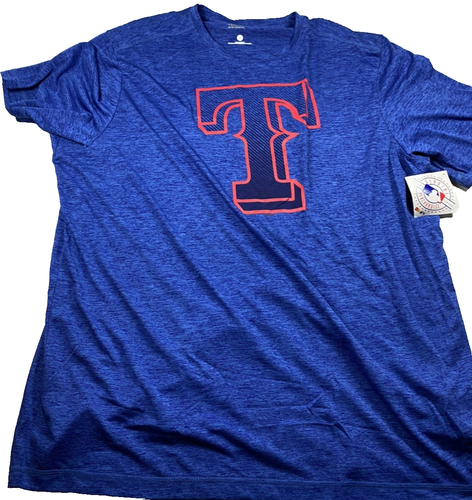 NWT Texas Rangers MLB Genuine Merchandise Blue 2XL T Shirt Light Breezy ...