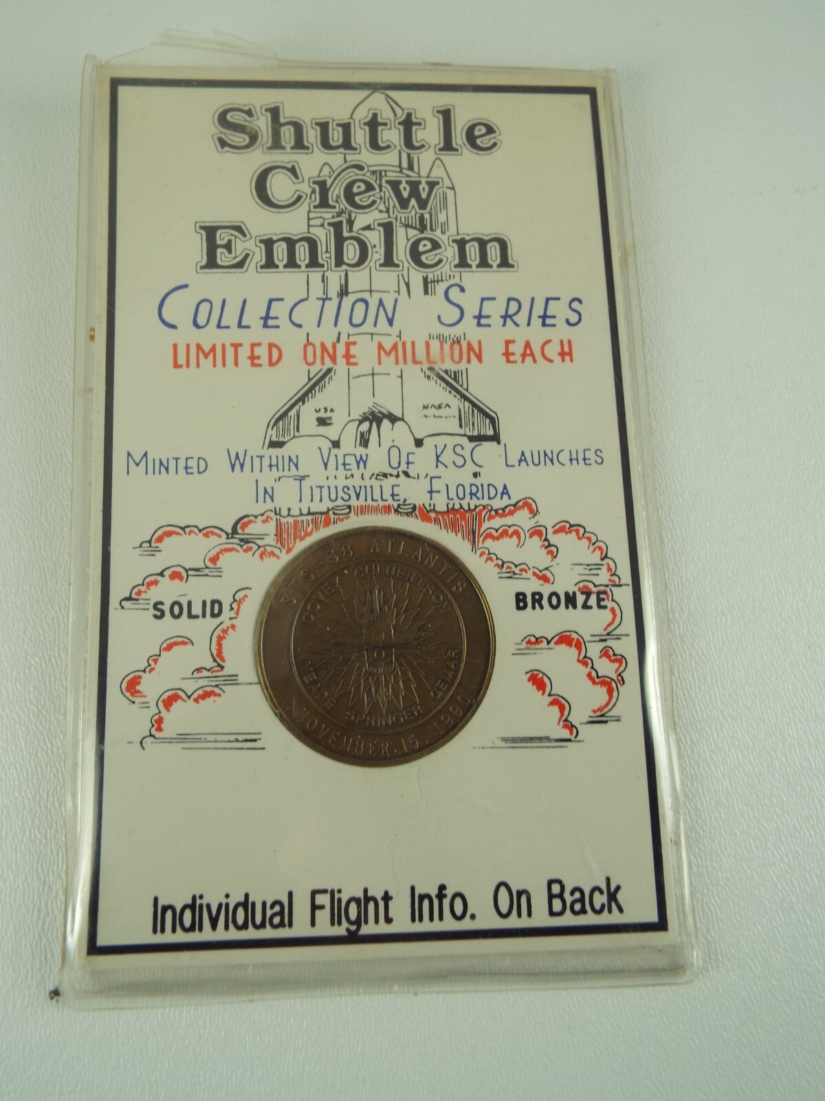 Shuttle Crew Emblem Collection Series Atlantis Coin 1990 STS-38 | eBay