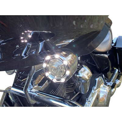Custom Dynamics Chrome ProBEAM Bullet Ringz Turn Signals Harley ...