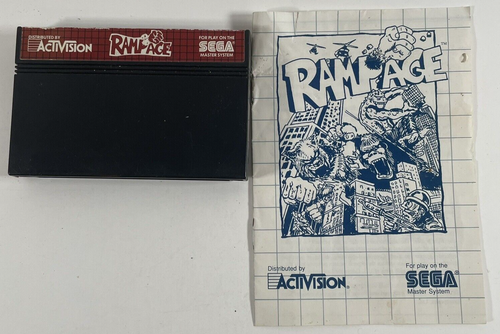 Rampage for Sega Master System Cartridge w/Manual ^TESTED^ PRICE DROP ...