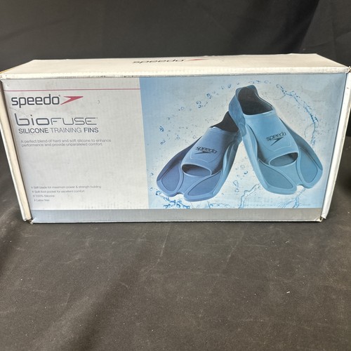 NOS Speedo Biofuse Silicone Training Fins Sz Small 7-8 Gray Green | eBay