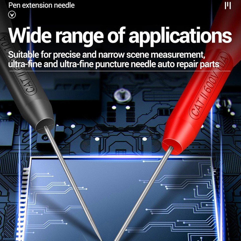 Car Probes Needle Pins 600V Multimeter PVC+Brass Replacement 10A | eBay ...