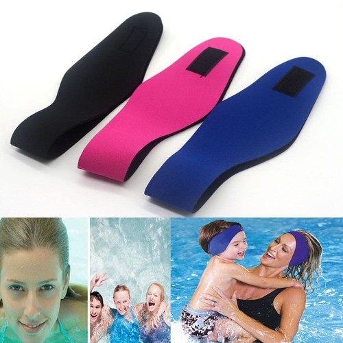 Women Men Kids Swimming Bathing Waterproof Ear Hair Band Headband ...
