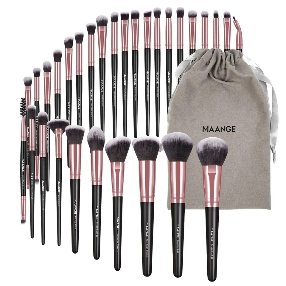 30pcs Makeup Brush Set Foundation Concealers Eye Shadows Powder Blush ...