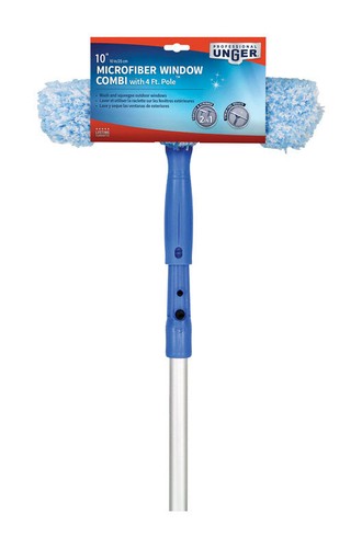 Unger 977080 Streak-Free Microfiber Window Cleaning Kit 10 in. with 4 ...